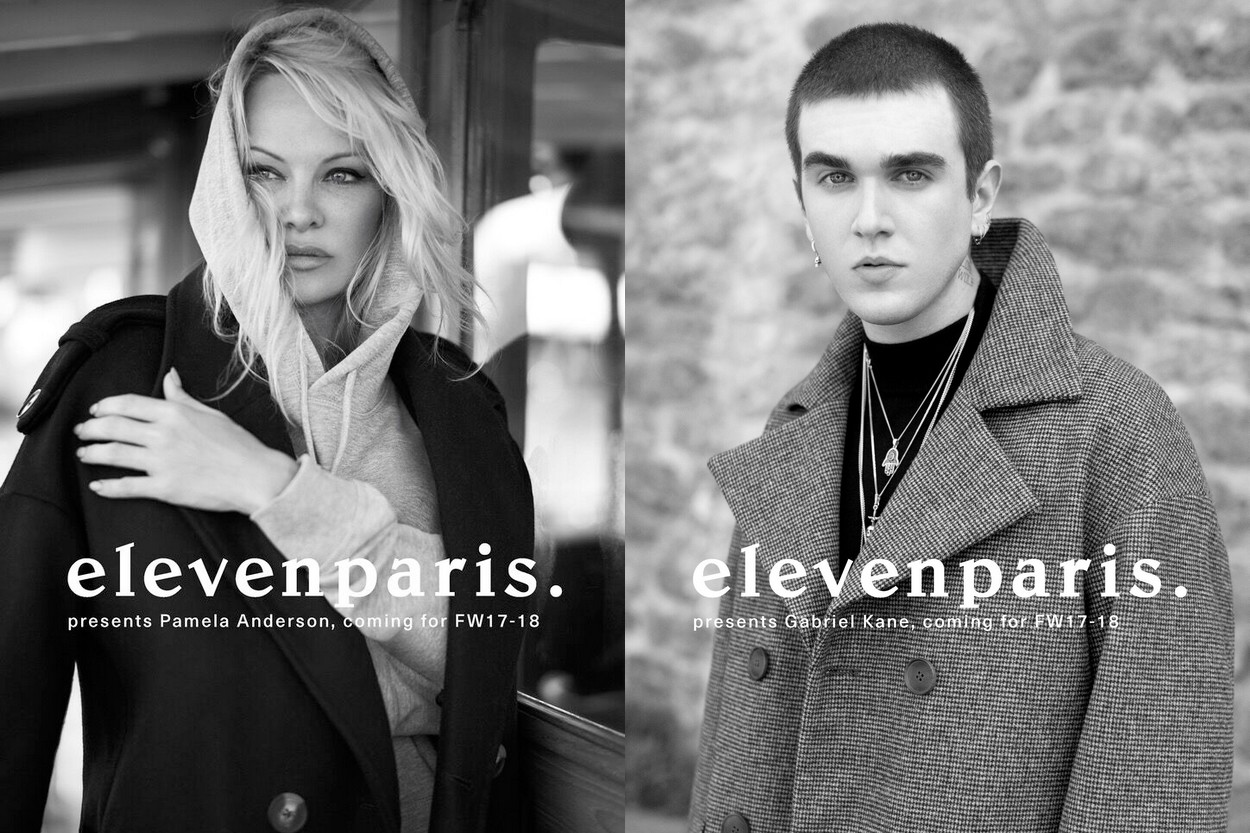 Campagne elevenparis. A/H 2017 x Pamela Anderson & Gabriel Kane