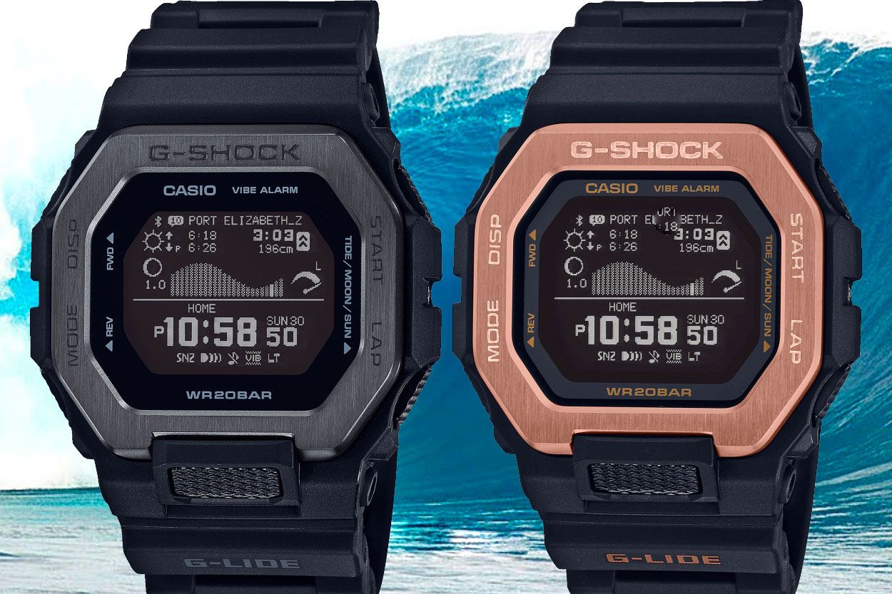 G-Shock dévoile ses deux nouveaux modèles surf G-Lide, la GBX-100NS-1 ...