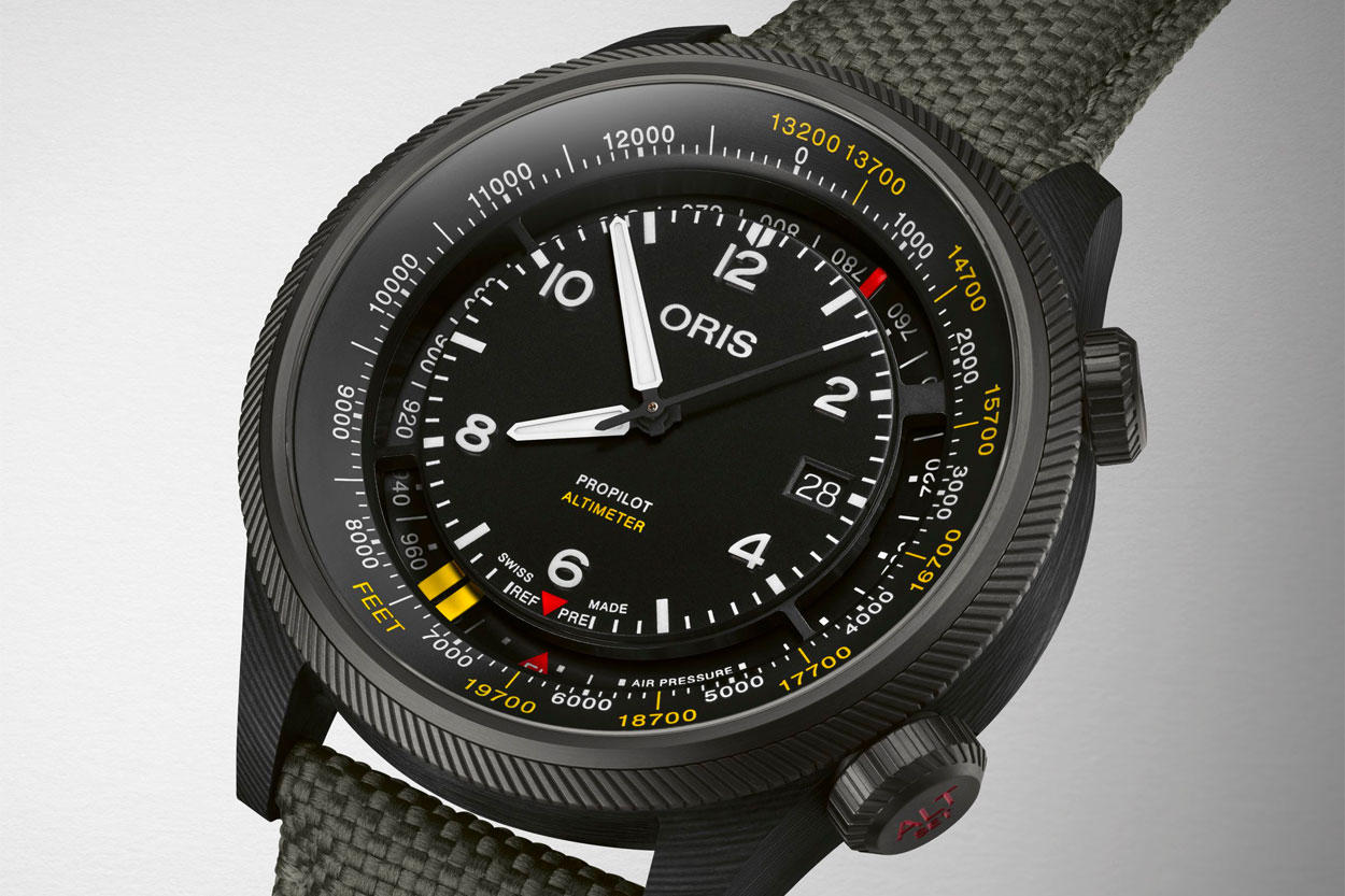 Oris perfectionne sa Propilot Altimeter avec de la fibre de carbone ...